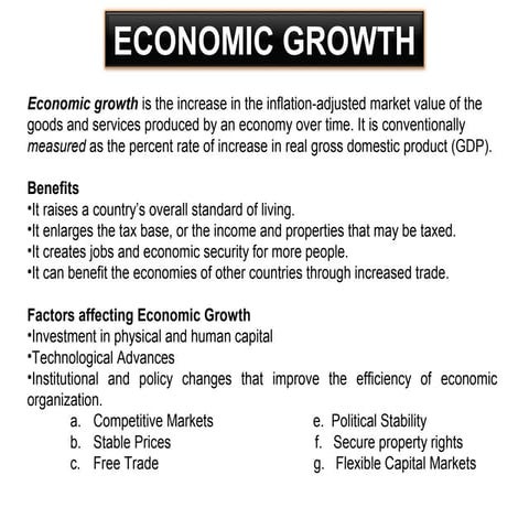 Economic growth | PPT