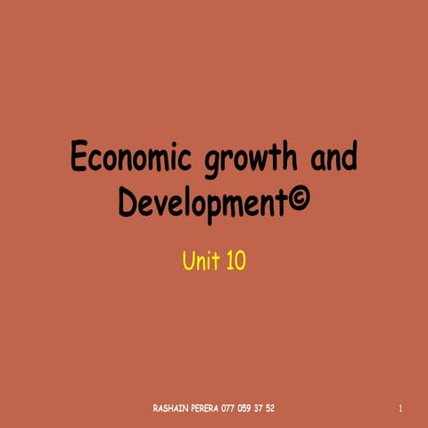 Economic growth and development | PPTX | Economy | Business and Finance