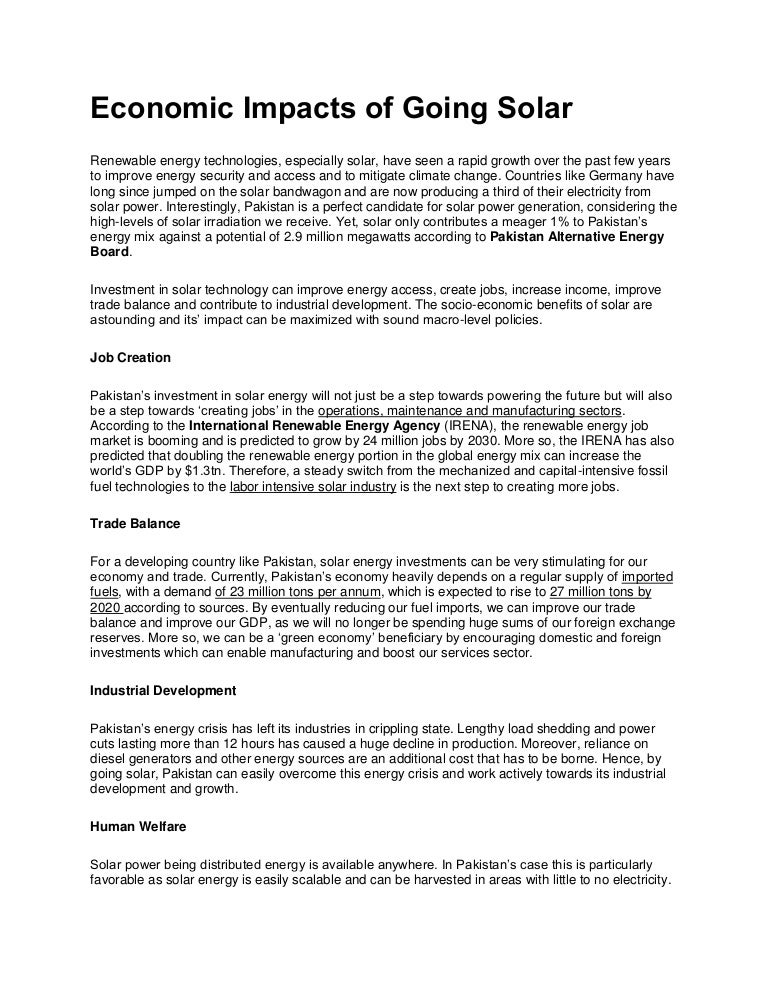 Economic Impacts Of Going Solar economic-impacts-of-going-solar