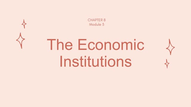 Economic institutions | PPTX