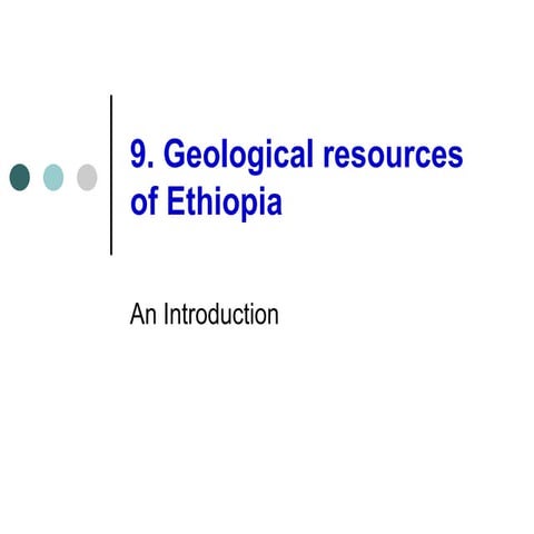 Economic Mineral deposits of Ethiopia (Course materails).ppt