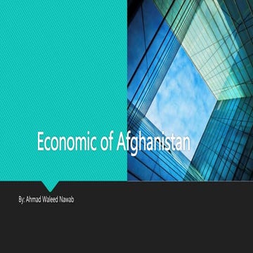 Economic of afghanistan | PPTX