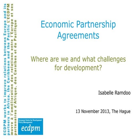 Economic partnership agreements where are we and what challenges for ...