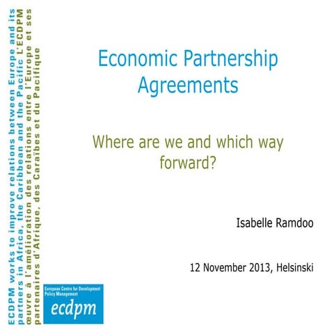 Economic partnership agreements where are we and which way forward | PPT