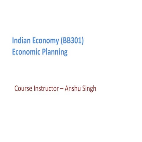 Economic planning | PPTX