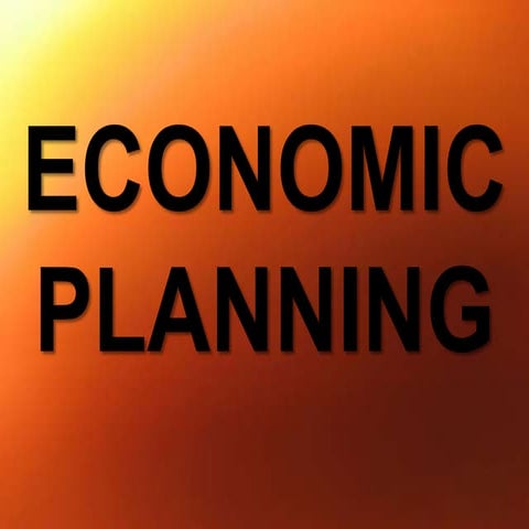 Economic Planning | PPTX