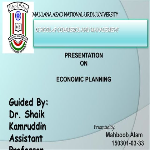 Economic planning | PPT