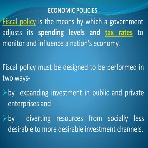 Economic policies | PPTX