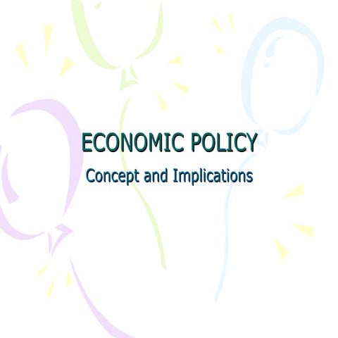 Economic policy | PPT