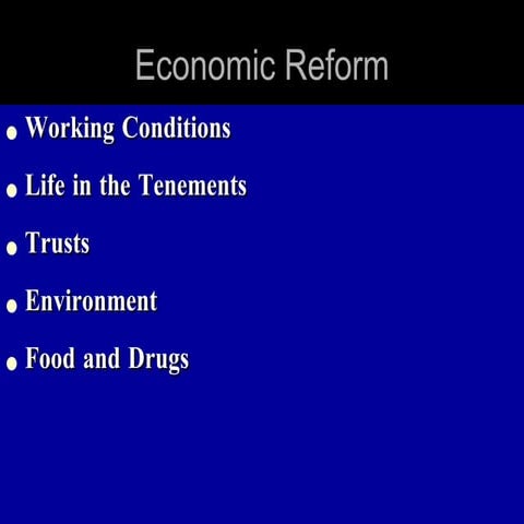 Economic Reform in the Progressive Era | PPT | Business | Business and ...