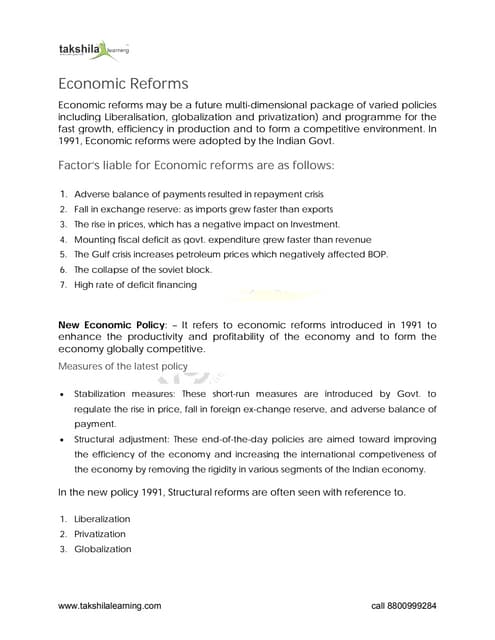 New economic policy 1991 | PPT