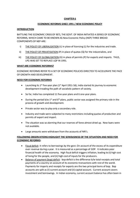 Bop crisis in india 1991 | PDF