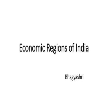 Economic regions of india | PPTX