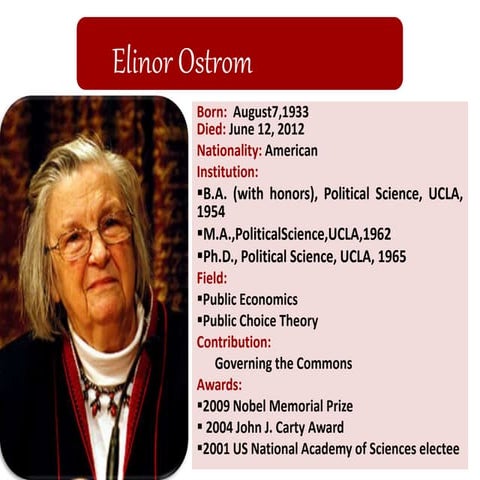 ELINOR OSTROM | PPTX