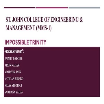 impossible trinity Economics presentation | PDF