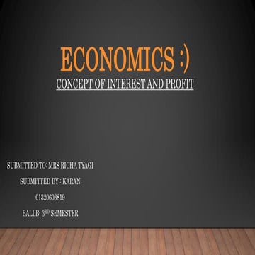 Concept of Interest and Profit | PPTX