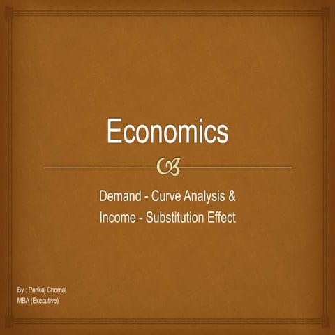 Economics : Income - substitution effect | PPTX