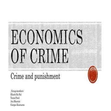 Economics of crime model | PPTX