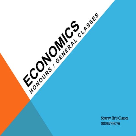 ECONOMICS HONOURS CLASSES | PPTX