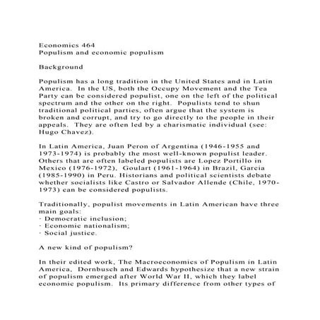 Economics 464Populism and economic populismBackgroundPop.docx