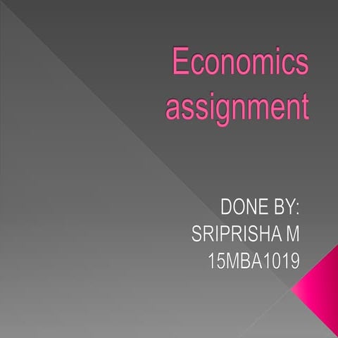 Economics assignment ppt | PPT