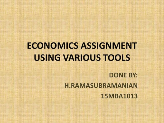 Economics assignment | PPT
