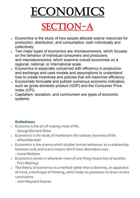 types of economics. | PPT