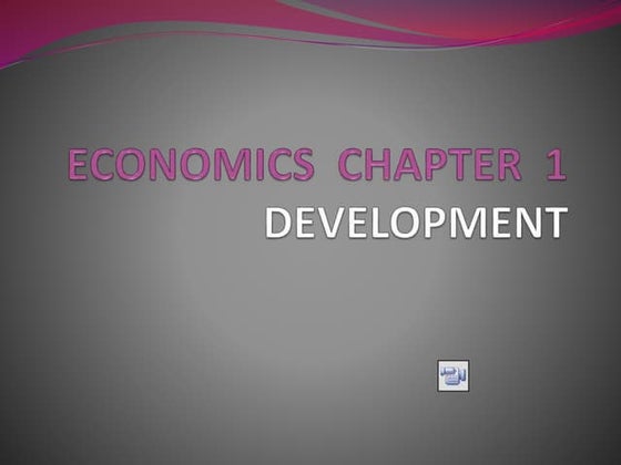 Grade 10 Economics Ch. 1 Development | PPT