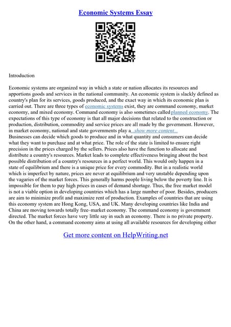 Economic Essay | PDF