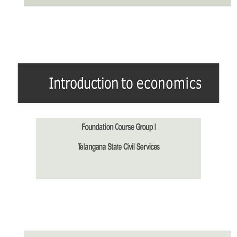 Introduction to Economics | PPTX