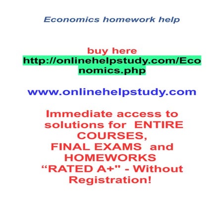 Economics homework help | PDF