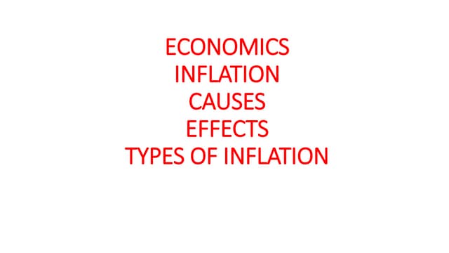 INFLATION ITS TYPES, CAUSES, CONSEQUENCES AND MEASURES. | PPTX