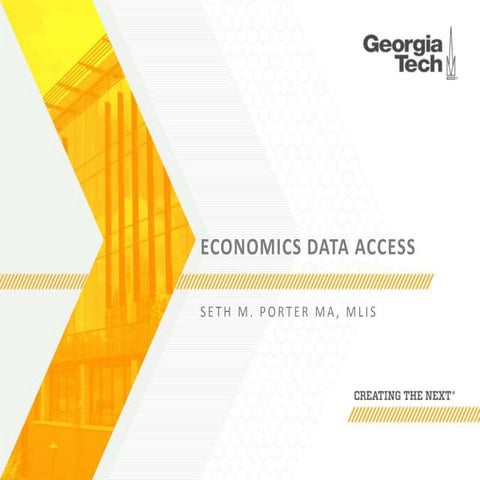 Economics introduction and data access | PPTX
