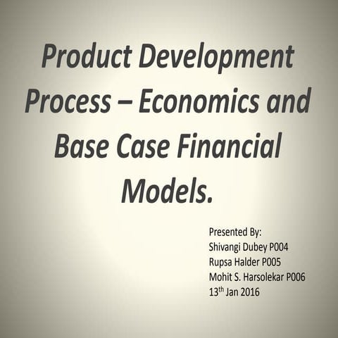 product development process-Base Case model | PPTX