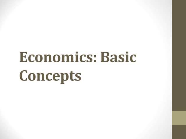Chapter 1 Microeconomics Intro | PPT | Business | Business and Finance