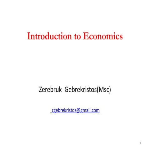 Introduction to Economics ,Nature and scope of economics | PPT