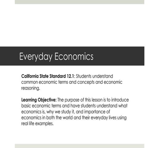 Economics (lesson 1) | PPTX