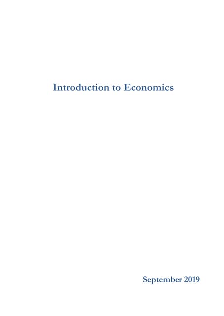 ECONOMICS Module Chapter 1 Part 2 for Freshman 1st Semester Students | PDF