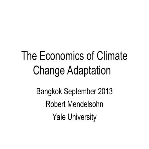 economics of adaptation Bangkok climate change | PPT