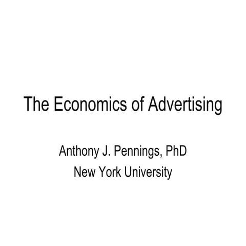 Economics of advertising | PPT