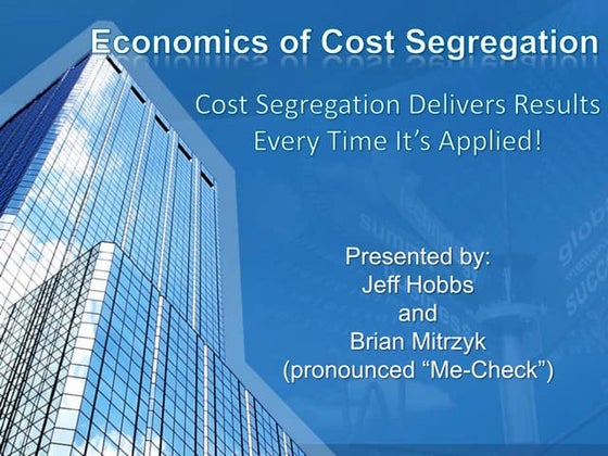 INFOGRAPHIC: 5 Most Important Things to Know about Cost Segregation | PDF