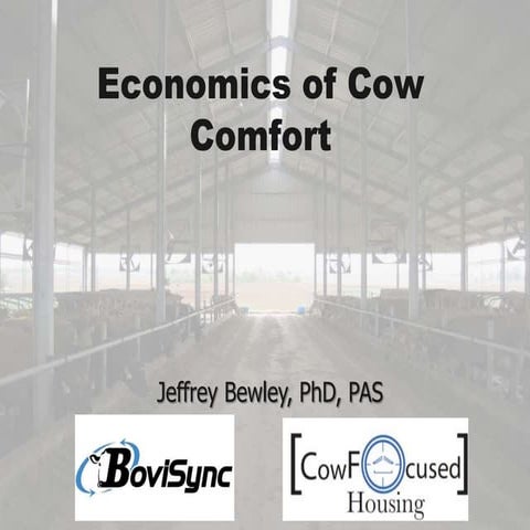 Economics of Cow Comfort | PPTX