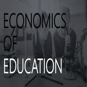 Economics of education | PPT