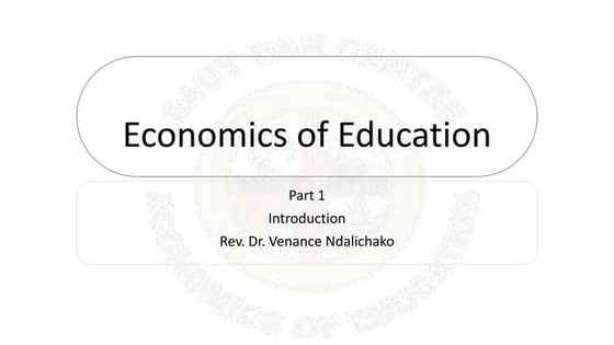 Education and Economic Development | PPTX