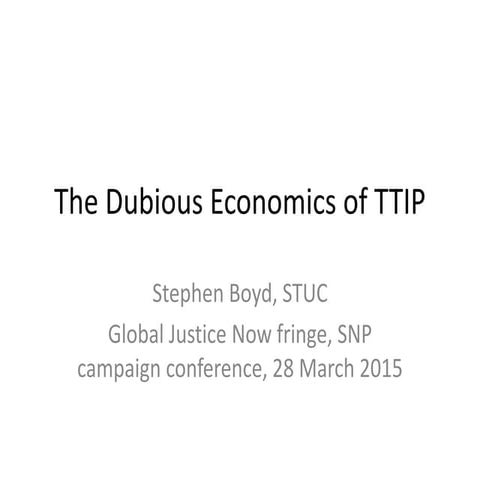 Economics of ttip | PPTX