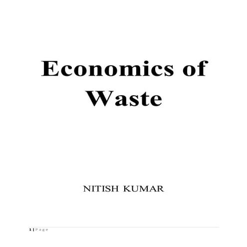 Economics of waste | PDF