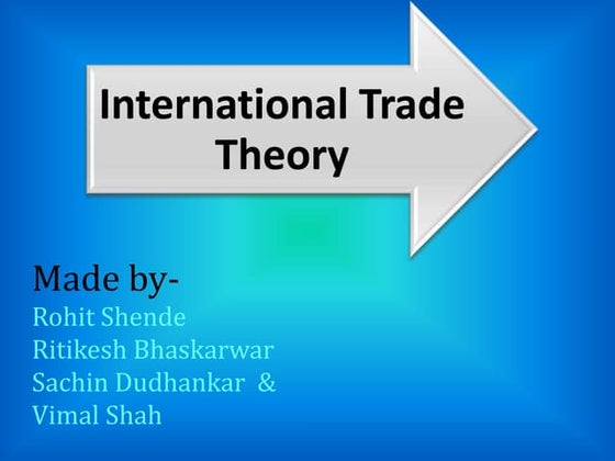 Theories Of International Trade | PPT