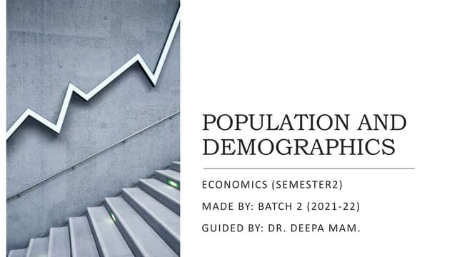 Population Demographics | PDF