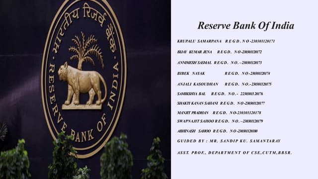 The reserve bank of india | PPTX