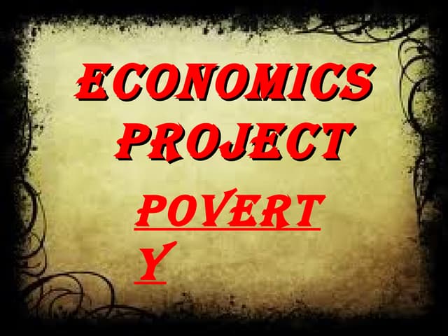 Sample Eco project poverty class 12 | PPTX